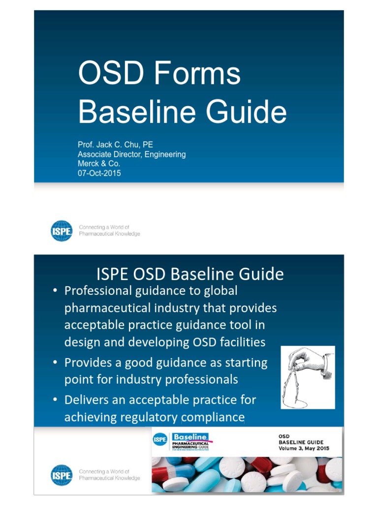ISPE OSD Forms Baseline Guideline | PDF | Tablet (Pharmacy) | Business