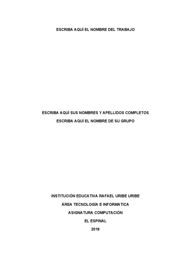 Modelo Informe Digital | PDF | Microsoft | Microsoft Office