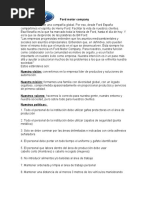 Misión, Visión y Valores de Ford | PDF | Sustentabilidad | Compania de ...