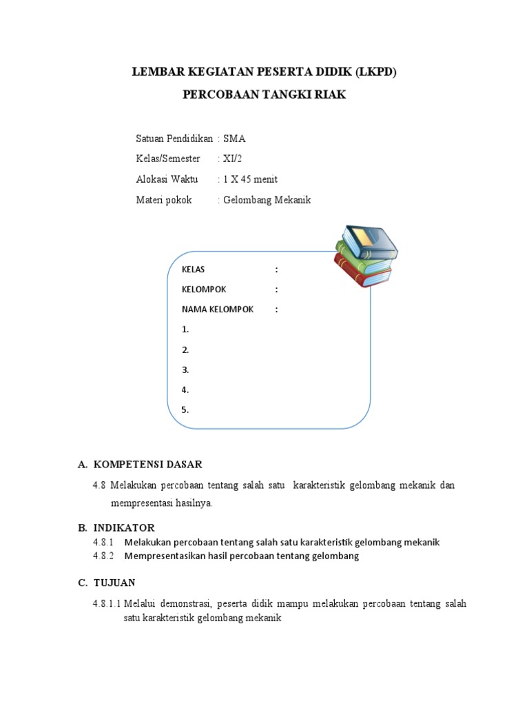 Lembar Kegiatan Peserta Didik Tangki Riak | PDF