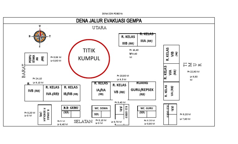 Denah Jalur Evakuasi Gempa | PDF