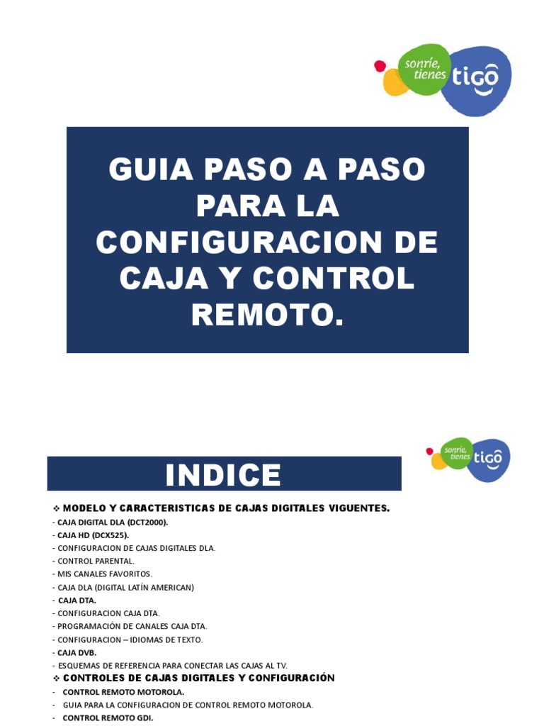 Manual Tigo | PDF | Control remoto | Televisión de alta definición