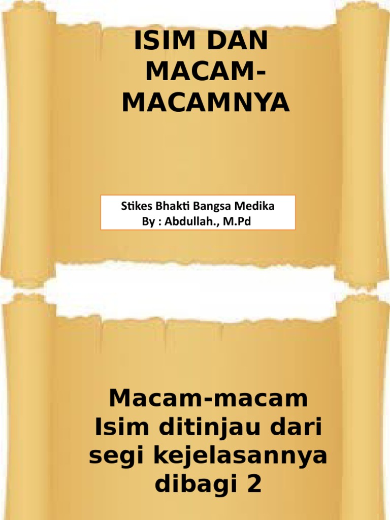 Isim Dan Macam2nya | PDF