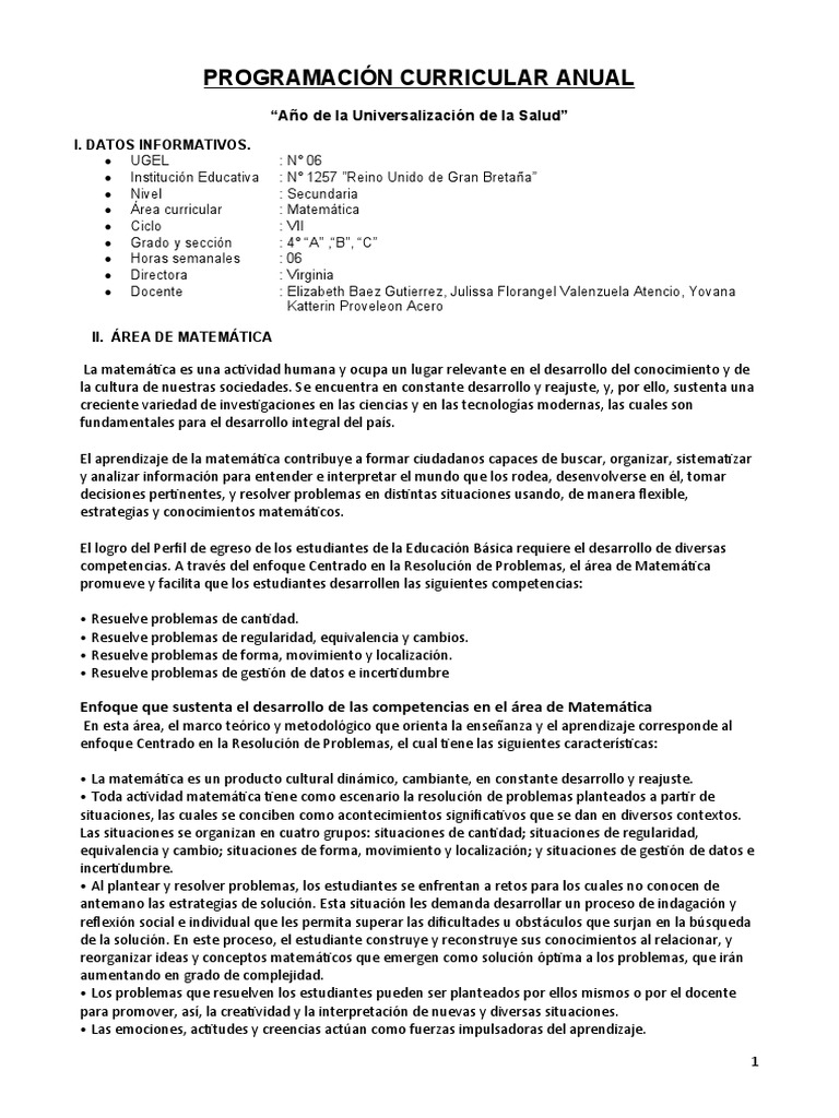 PROGRAMACION MATEMATICA 4 Sec. 2020 EJEMPLO | PDF | Linealidad | Ecuaciones
