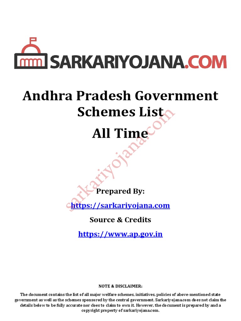 Andhra Pradesh Government Schemes 2025 | PDF | Business