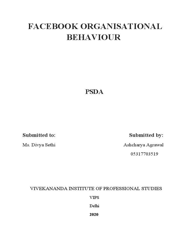 Facebook Organisation Culture | PDF | Social Networking Service ...