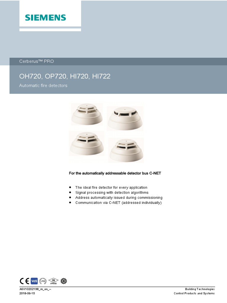 Detector OH720, OP720 | PDF | Sensor | Smoke