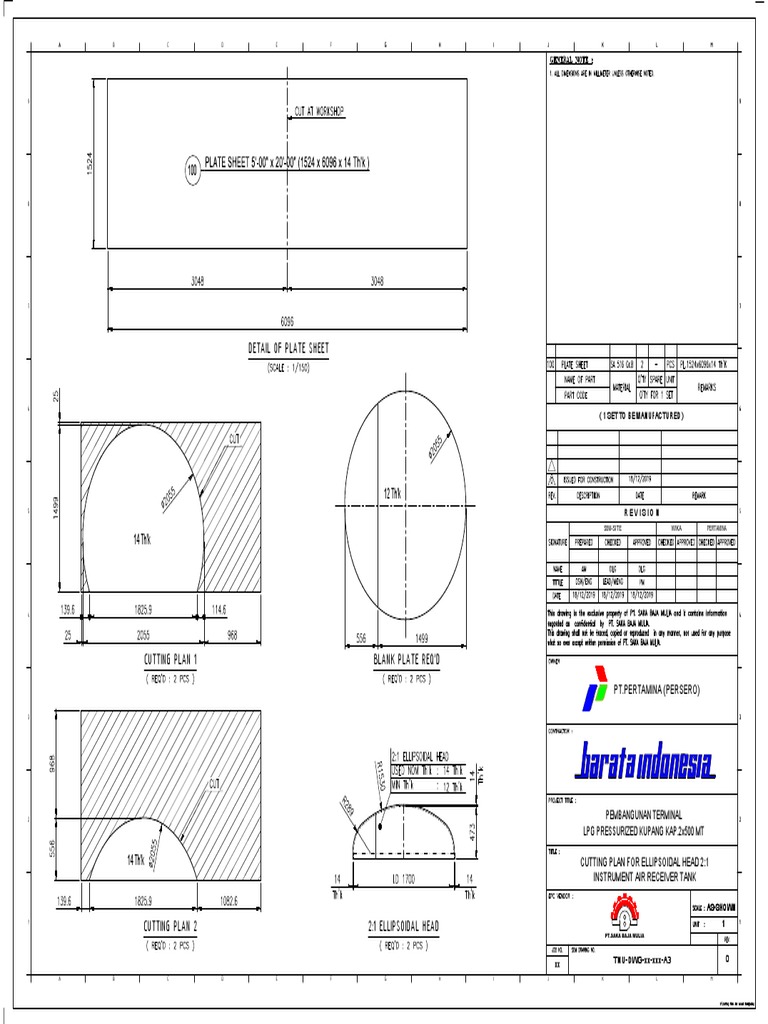 Cutting Plan for Pressure Vessel | PDF | Energy And Resource | Nature