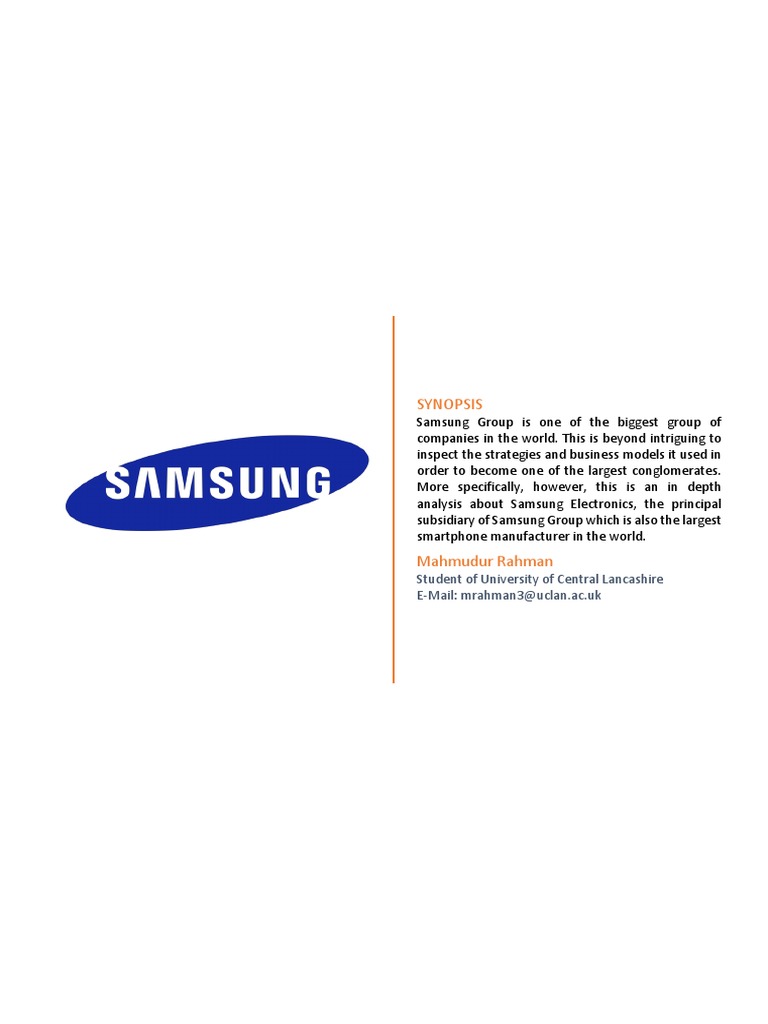Samsung Electronics Business Strategies Analysis | PDF | Samsung ...