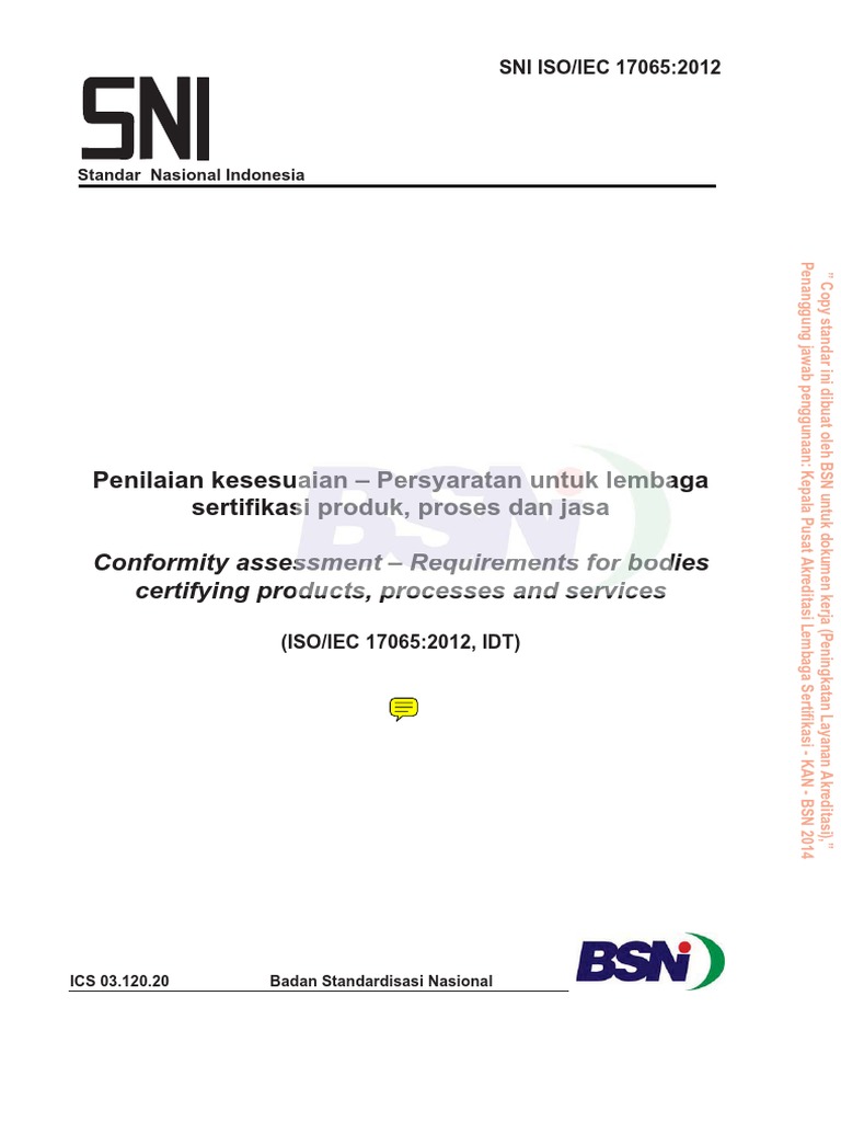 SNI 17065 - 2012 (Persyaratan LSPro) PDF | PDF