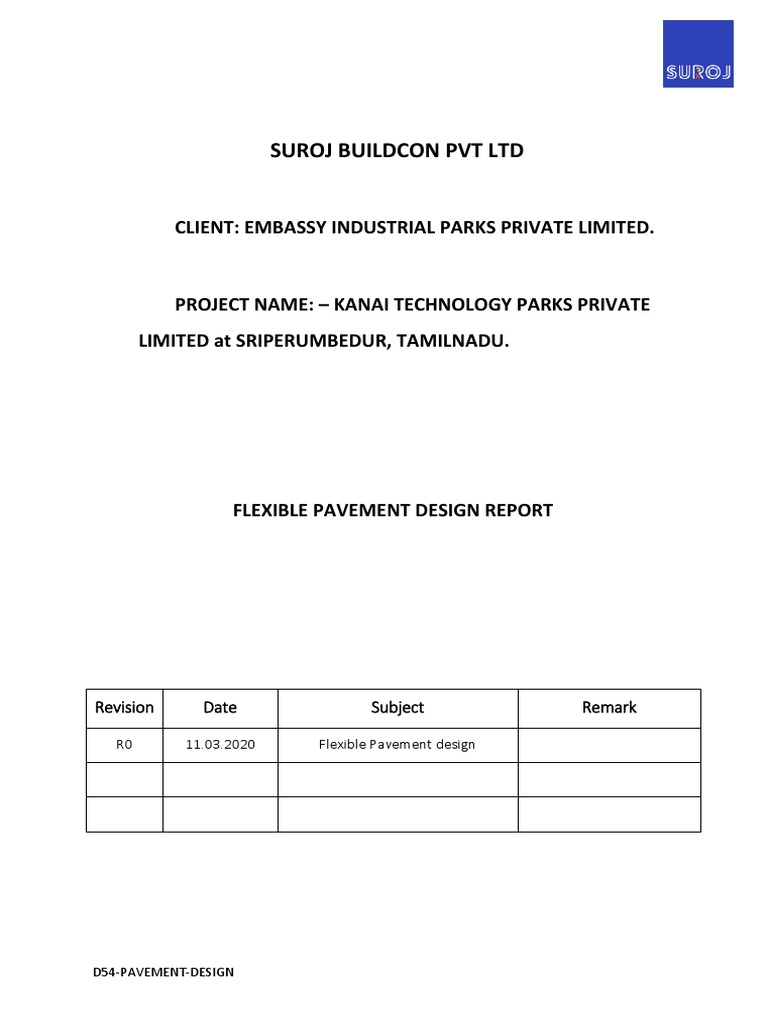 Flexible Pavement Design Report for Kanai Tech | PDF | Road Surface | Road
