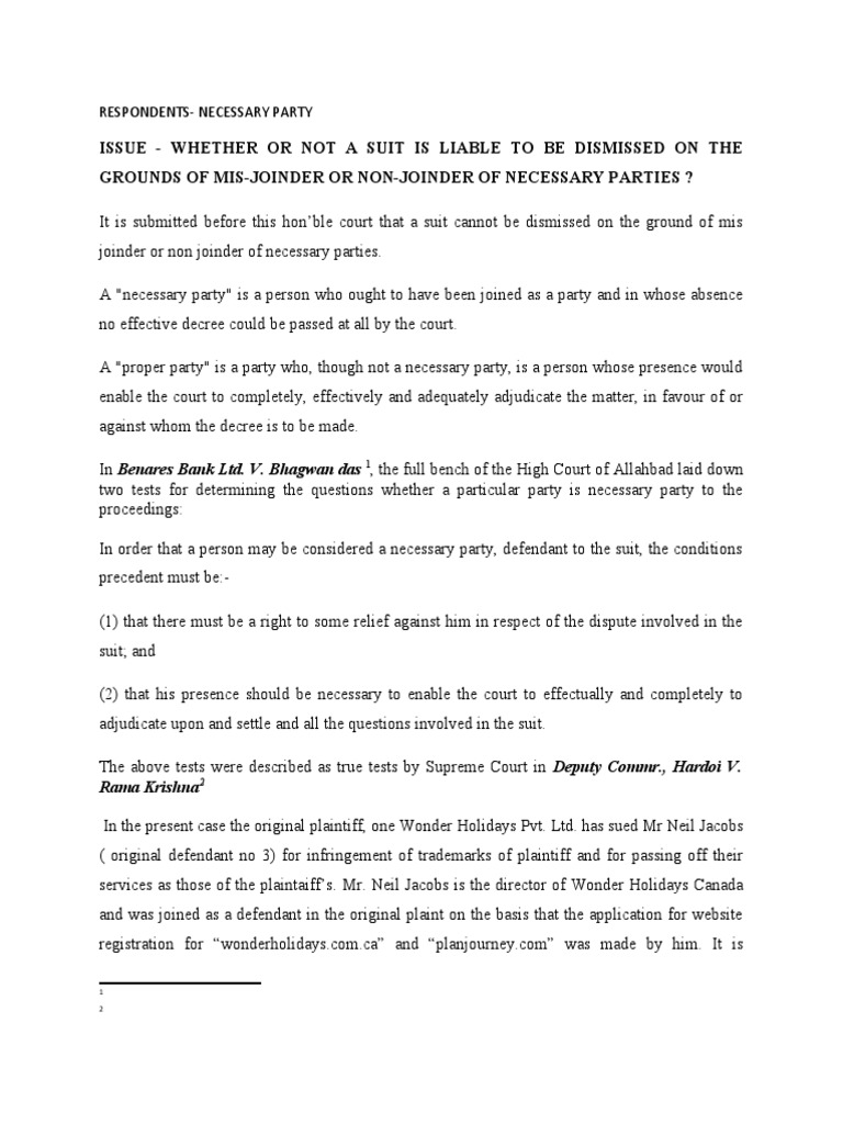 Necessary and Proper Parties | PDF | Joinder | Lawsuit