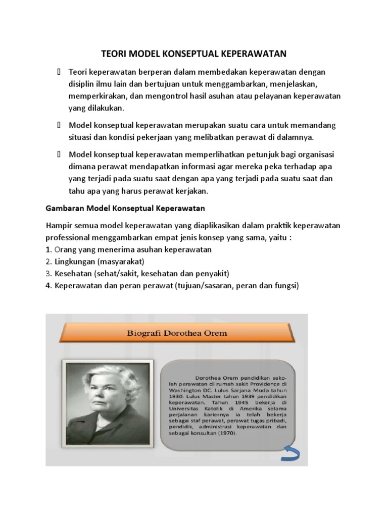 Teori Model Konseptual Keperawatan | PDF