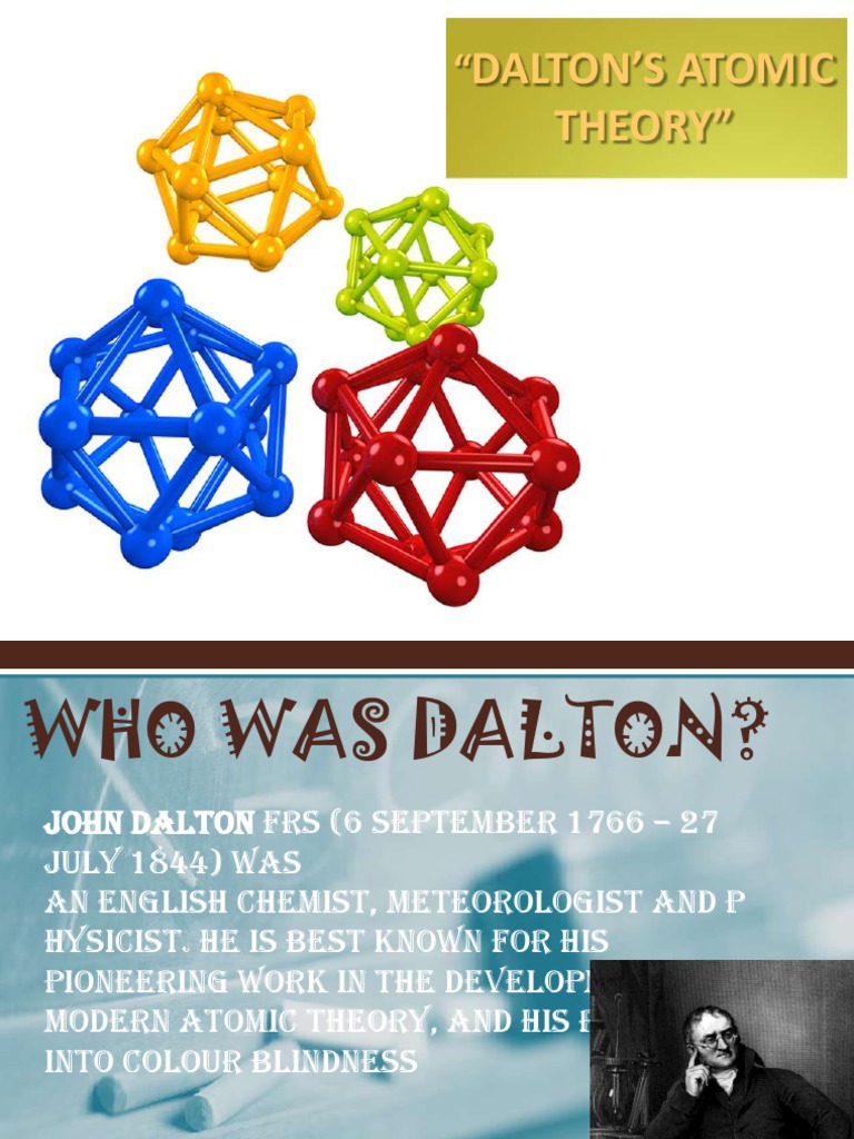 Dalton's Atomic Theory Basics | PDF
