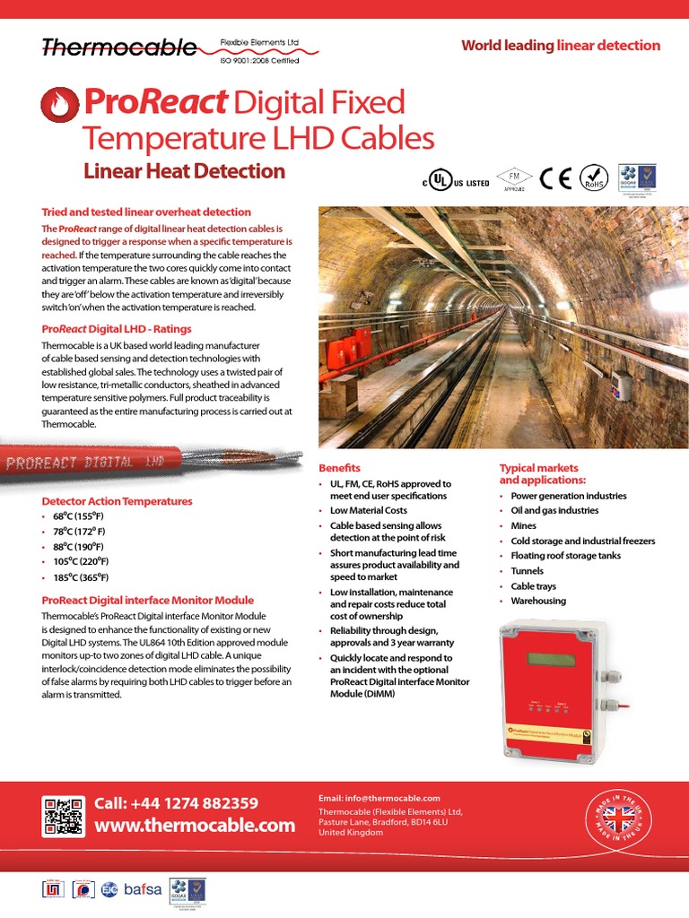 Thermocable ProReact Digital LFT 16 PDF | PDF | Manufactured Goods | Electrical Engineering