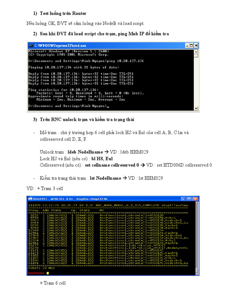 Huong Dan Phat Song NodeB Ericsson V5 | PDF