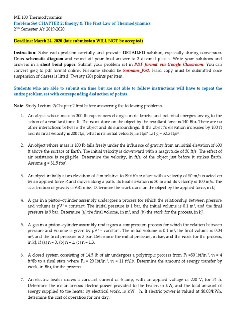 Prob Set | PDF | Heat | Vapor