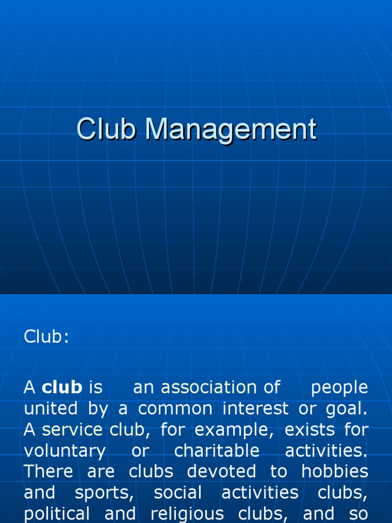 Club & Its Types | PDF