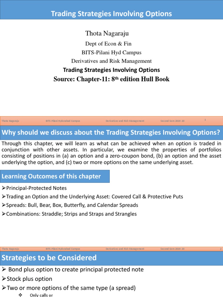 Trading Strategies Involving Options | PDF | Option (Finance ...
