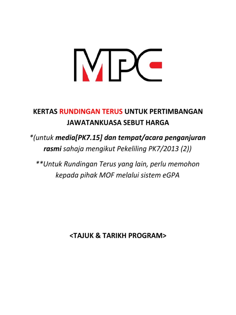 Format Laporan JPH Rundingan Terus Tempat Penganjuran Edit 2 | PDF