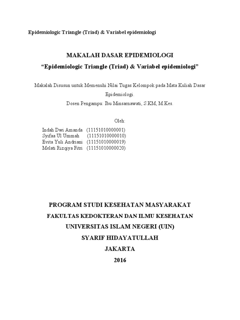 Epidemiologic Triangle | PDF