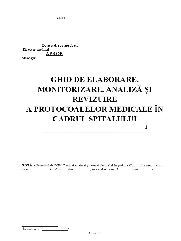 Ghid Protocoale Medicale | PDF