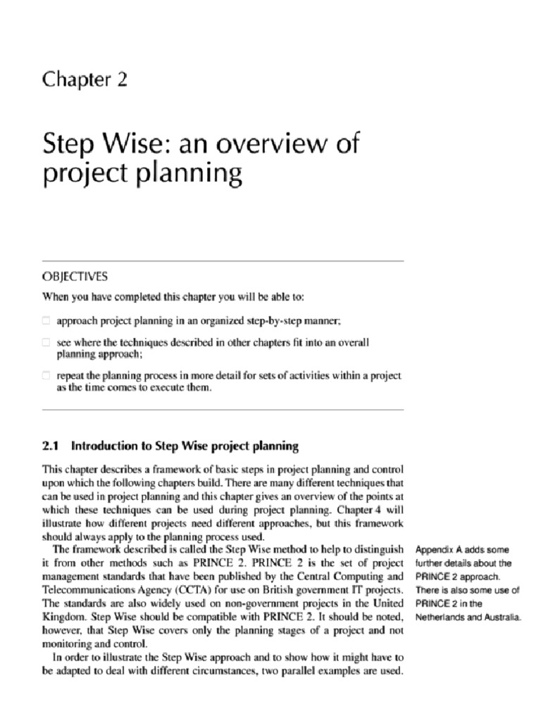 Stepwise Project Planning PDF | PDF