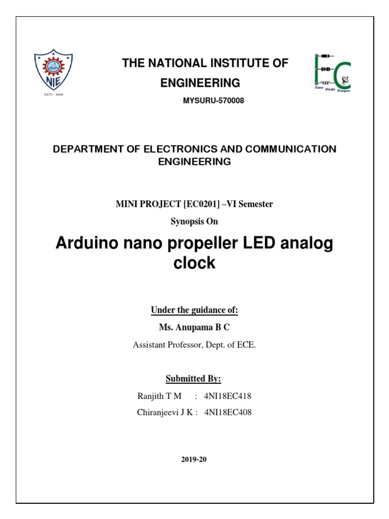 Arduino Nano Propeller Led Analog Clock Syn Pdf Arduino Power Supply