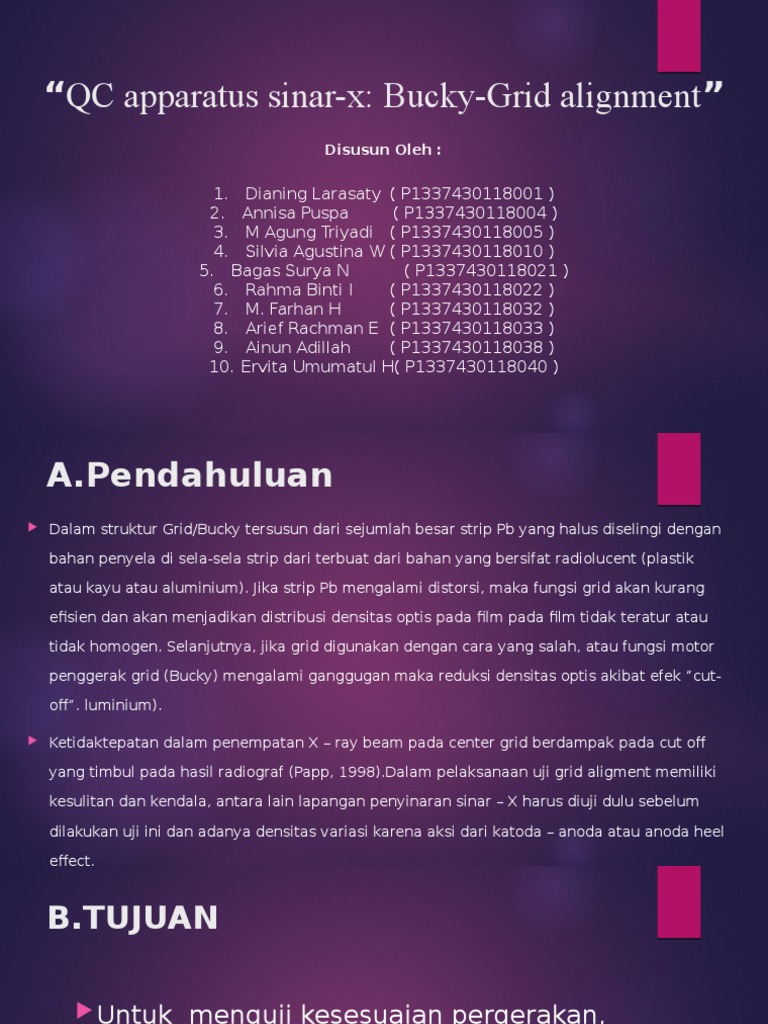 Kelompok 1 JKMR - 2a - Bucky Grid Alignment | PDF | Sains & Matematika