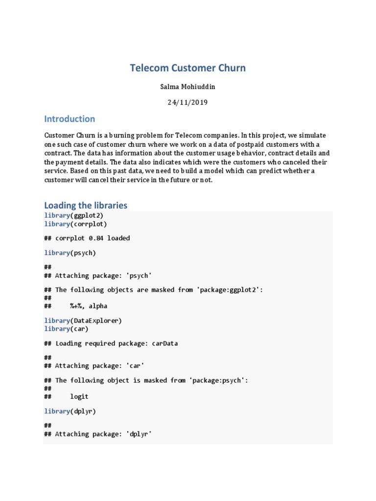 Telecom Customer Churn | Download Free PDF | Receiver Operating ...
