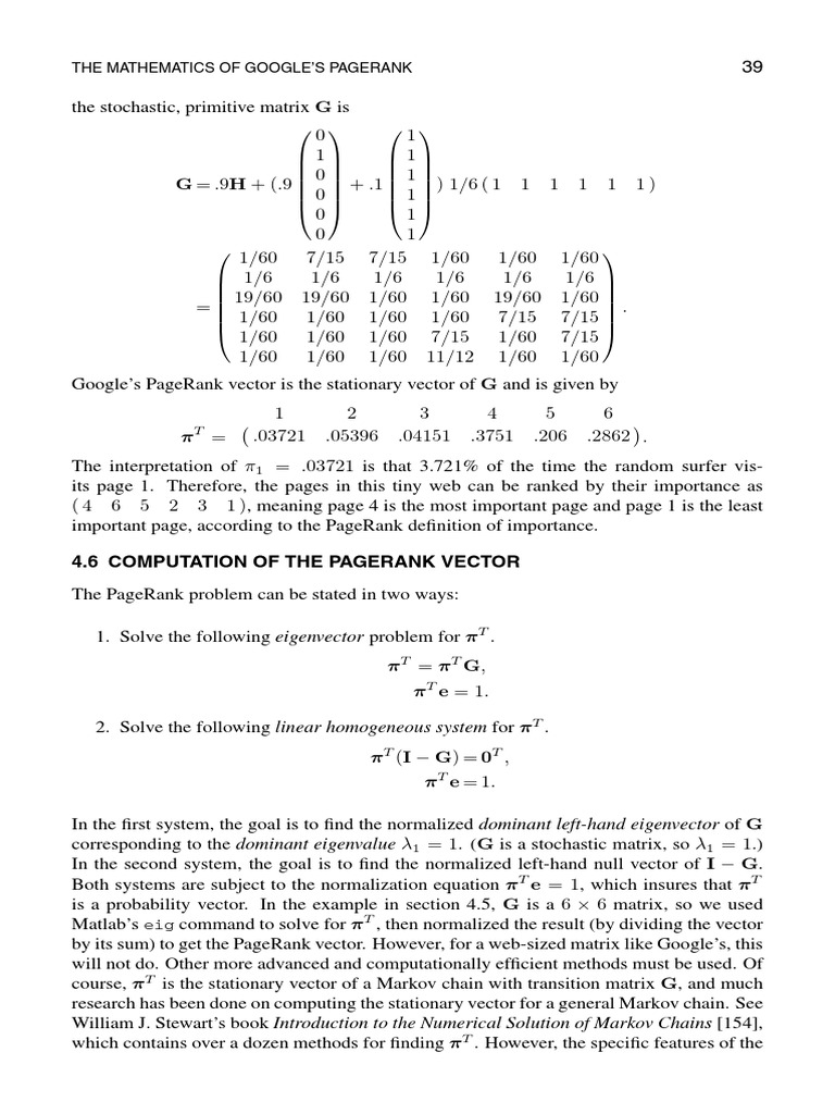 50 Langvillebook | Download Free PDF | Eigenvalues And Eigenvectors | Markov Chain