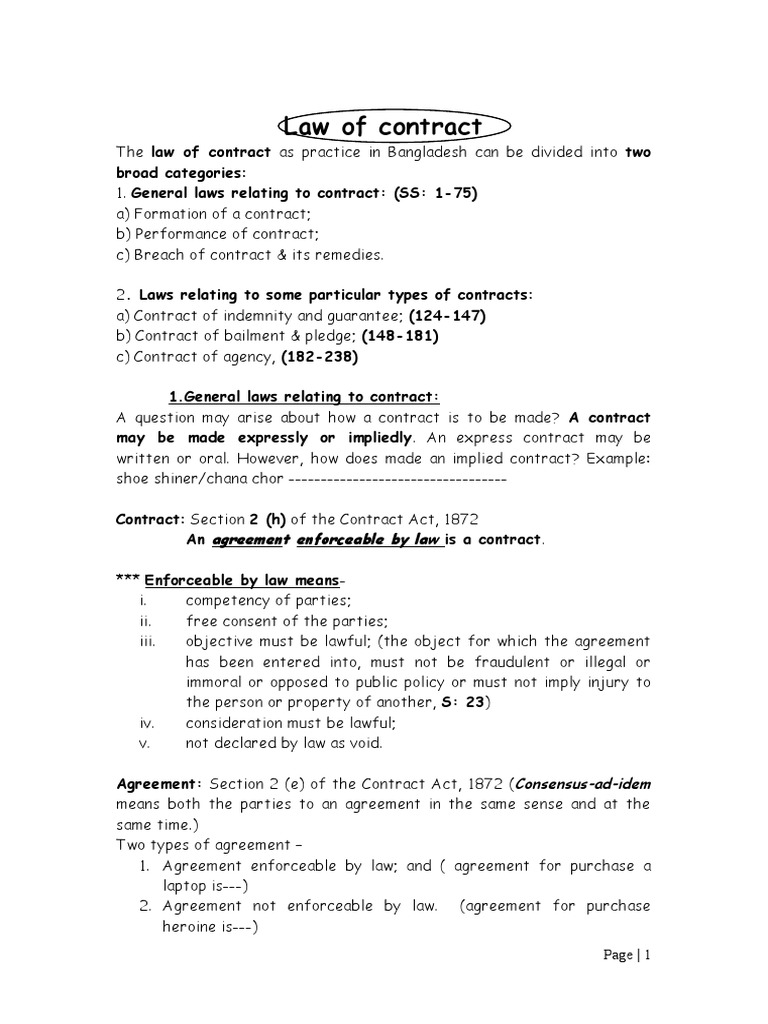 LAW | PDF | Misrepresentation | Breach Of Contract