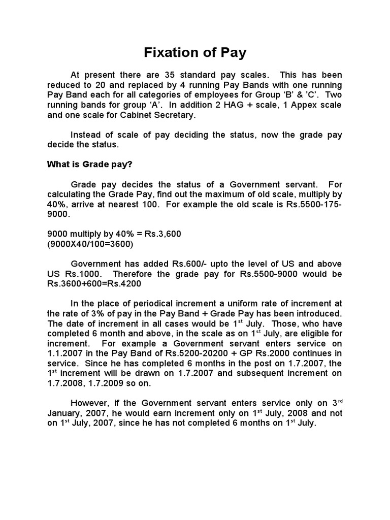 Pay Fixation Rules | PDF | Apprenticeship | Social Institutions