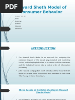 Howard Sheth Model | PDF | Consumer Behaviour | Behavior