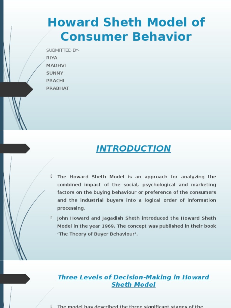 Howard Sheth Model of Consumer Behavior | Download Free PDF | Consumer ...