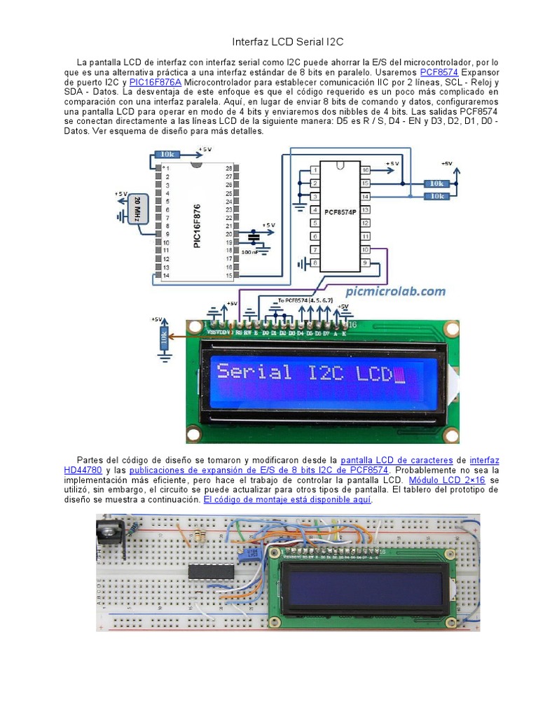 Interfaz LCD Serial I2C | PDF | Arquitectura de Computadores | Electrónica