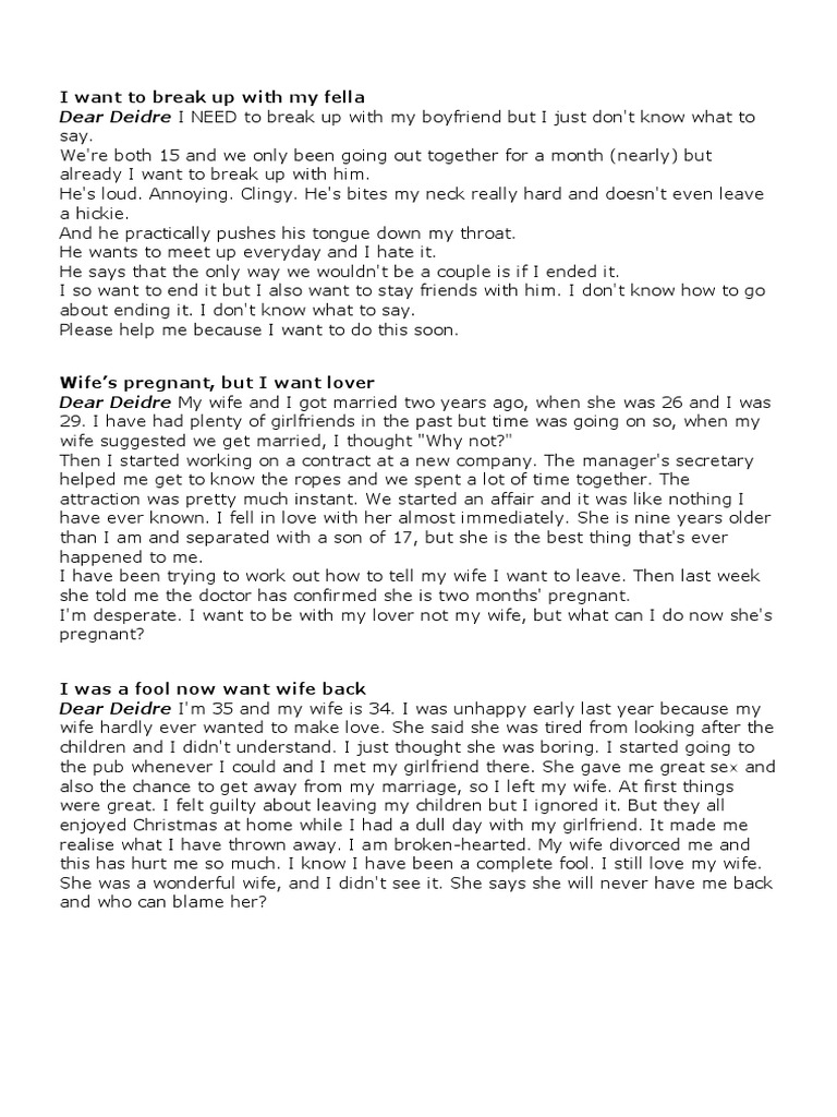 Dear Deidre Students PDF | PDF | Self-Improvement