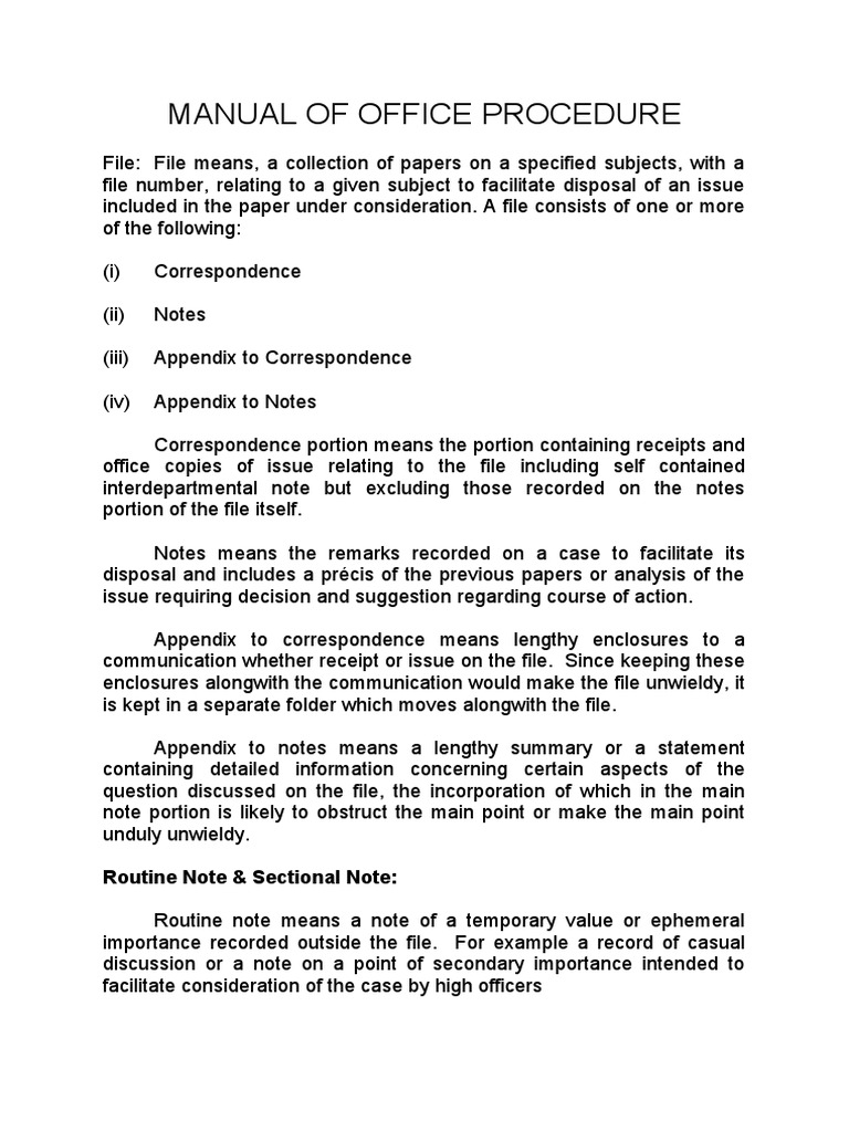 Mannual of Office Procedure | PDF | Motivation | Motivational