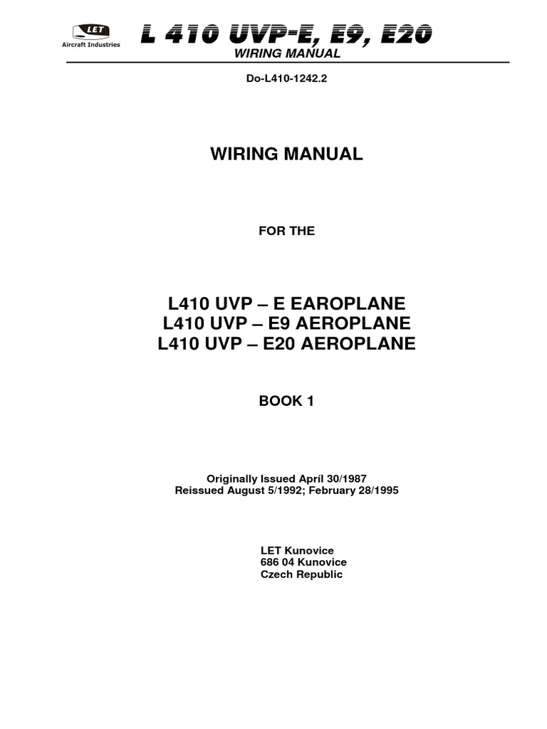 Wiring Manual LET 410 UVP-E Rev 03 | PDF | Fuse (Electrical) | Switch