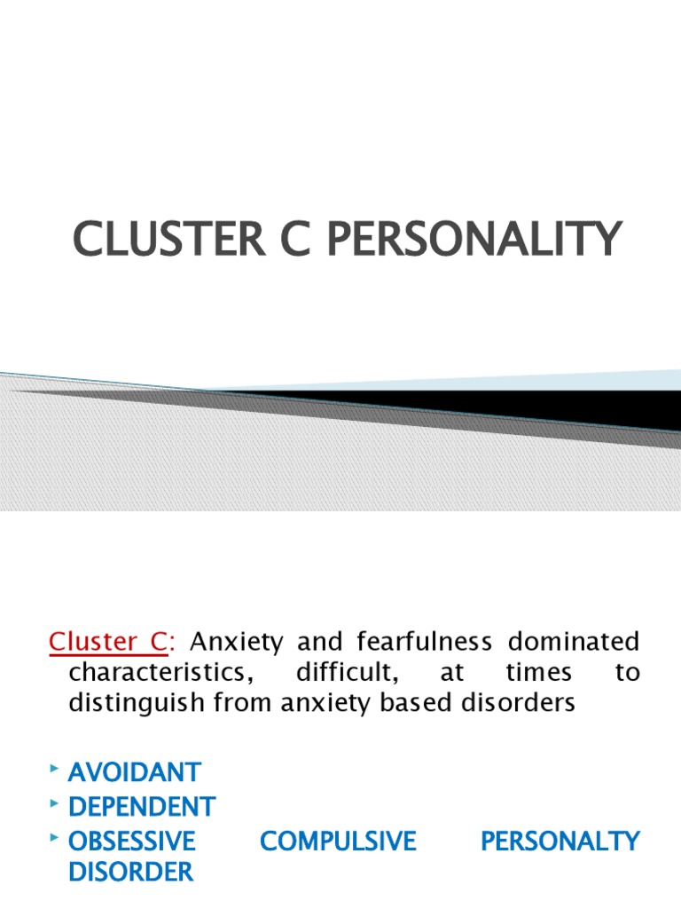 Class Cluster - C | PDF | Personality Disorder | Psychological Theories