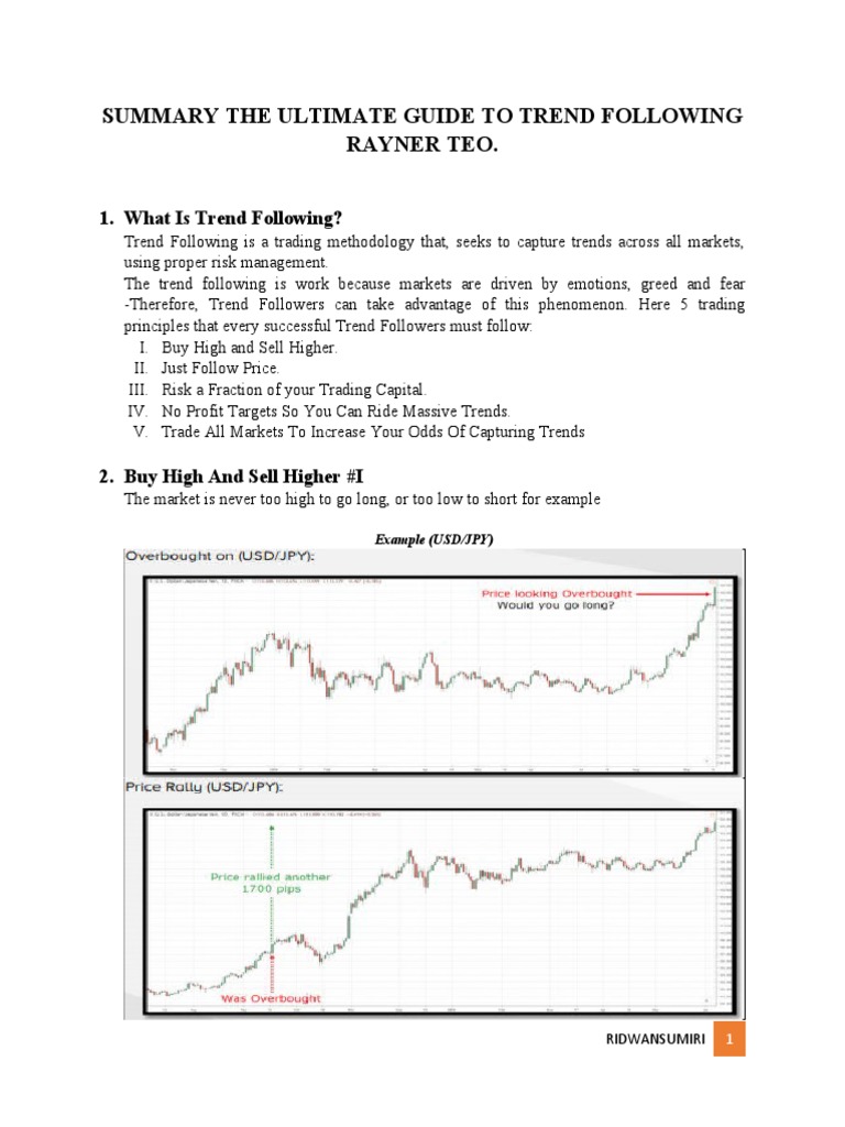 Summary The Ultimate Guide To Trend Following Rayner Teo | PDF ...