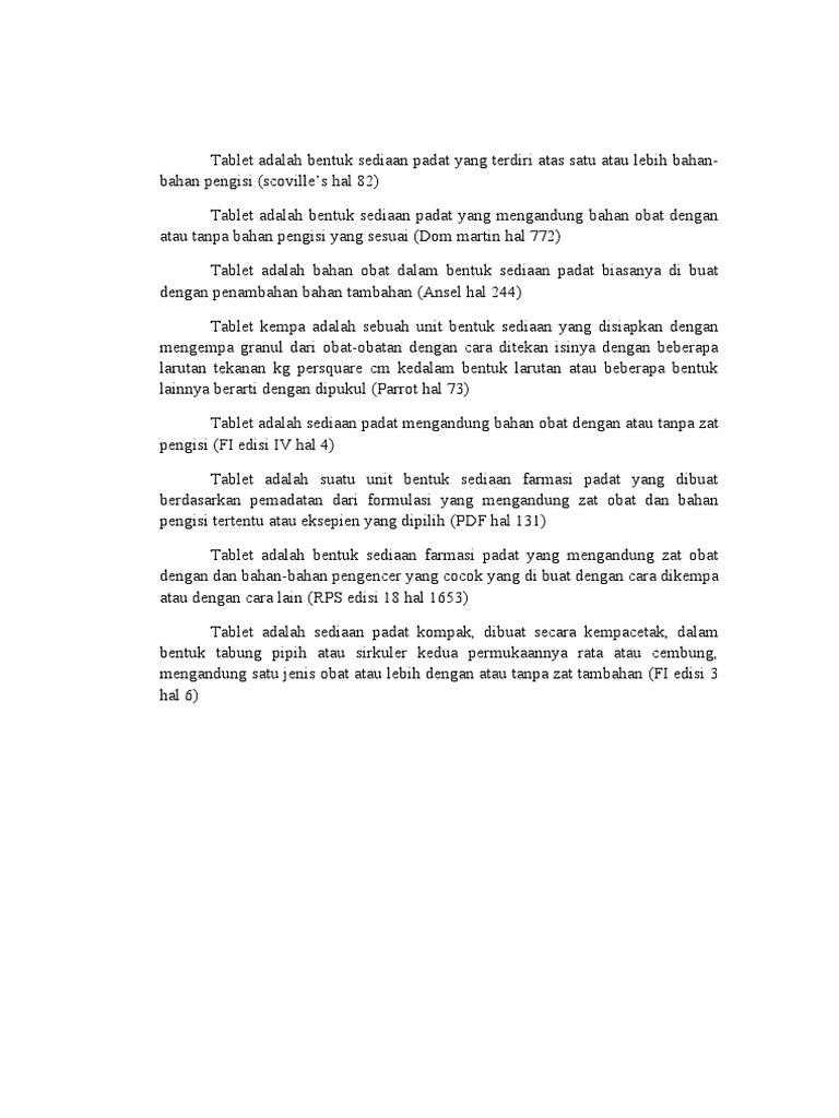 Definisi Tablet | PDF