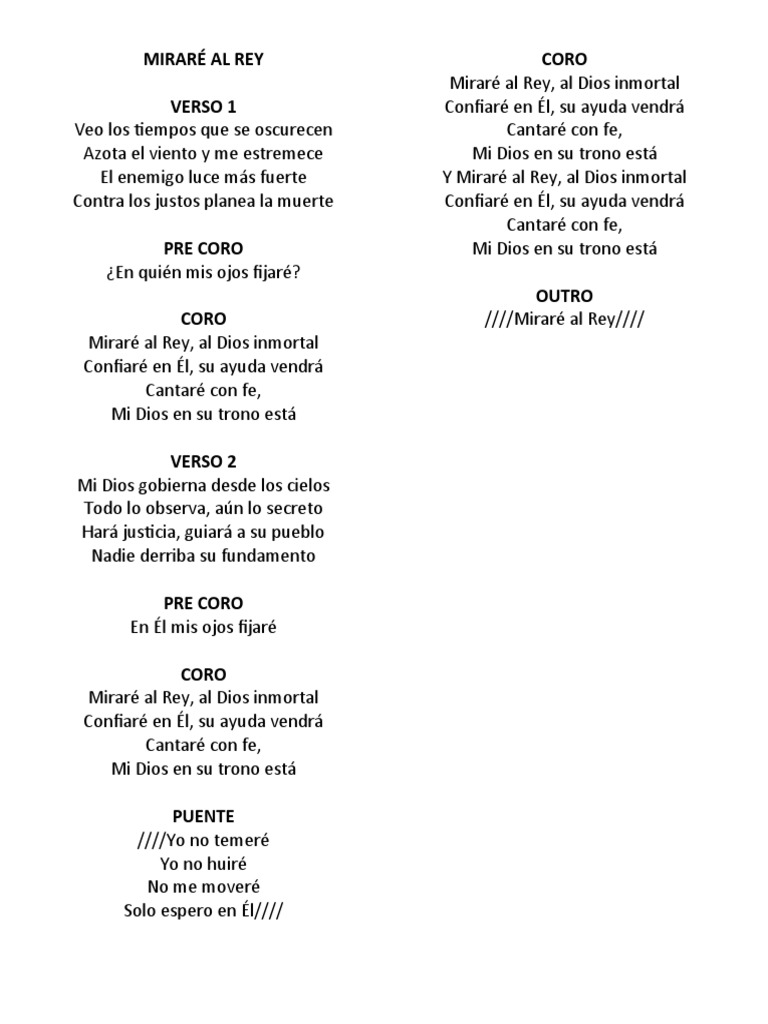 Miraré Al Rey | PDF | Religión y creencia
