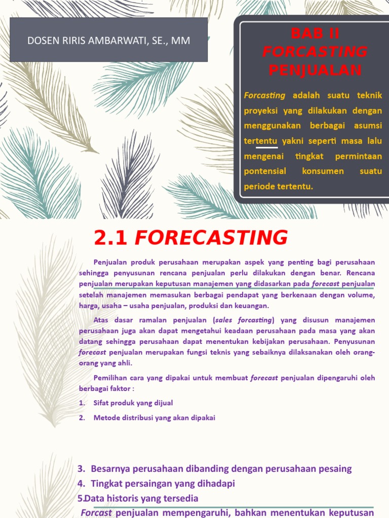 Bab Ii Forcasting Penjualan | PDF