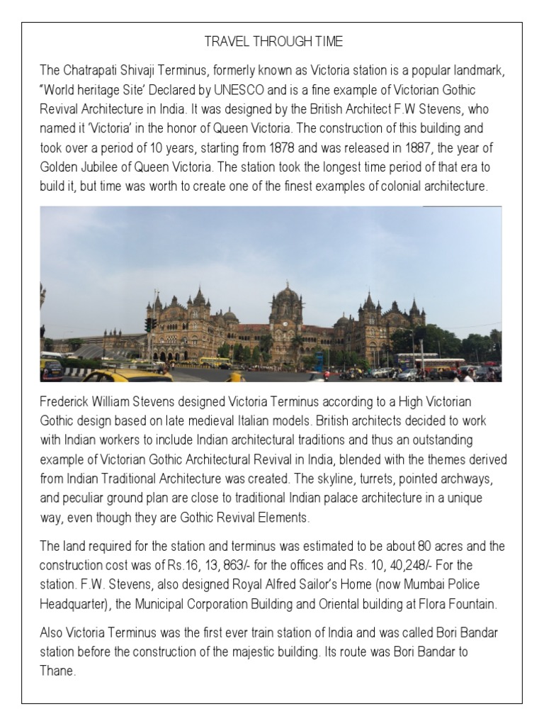 Victoria Terminus | PDF | Architectural Design | Architecture