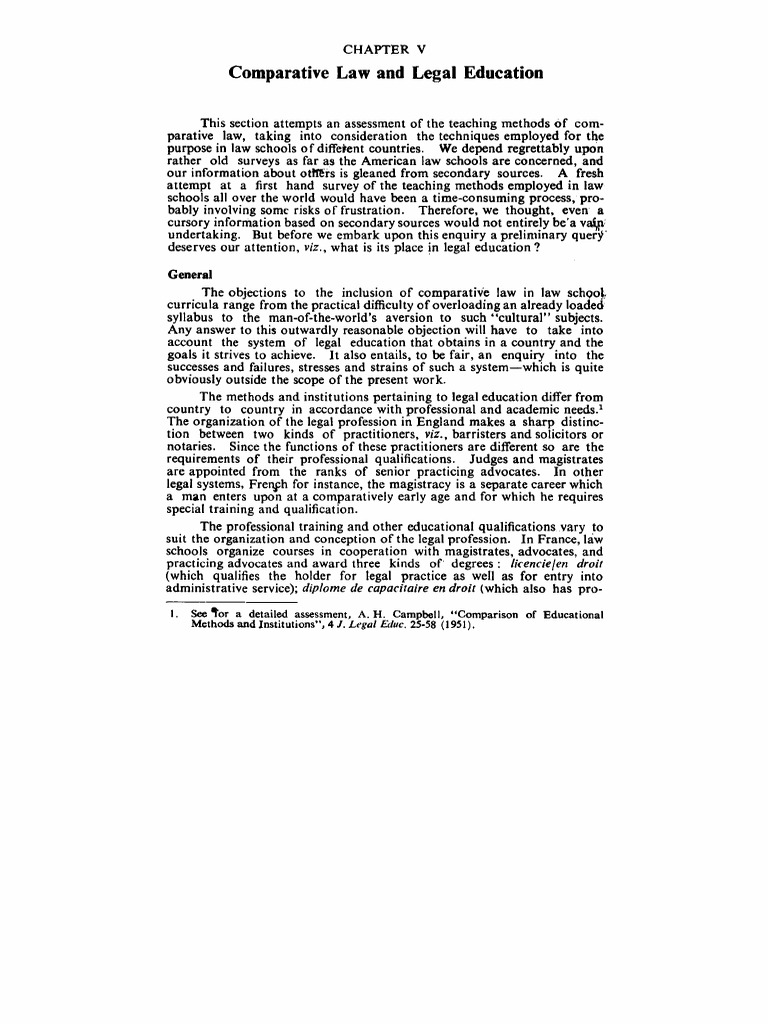 011 - Comparative Law and Legal Education PDF | PDF | Advocate | Barrister