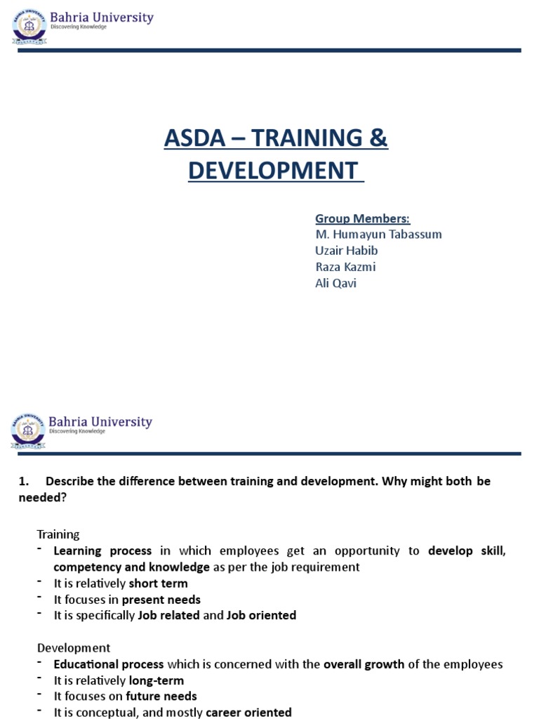 Presentation - ASDA T&D | Download Free PDF | Employee Retention ...