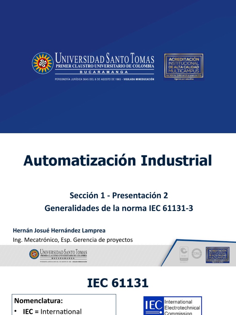 Norma IEC 61131 - Presentación | PDF | Lenguaje de programación | Programación de computadoras