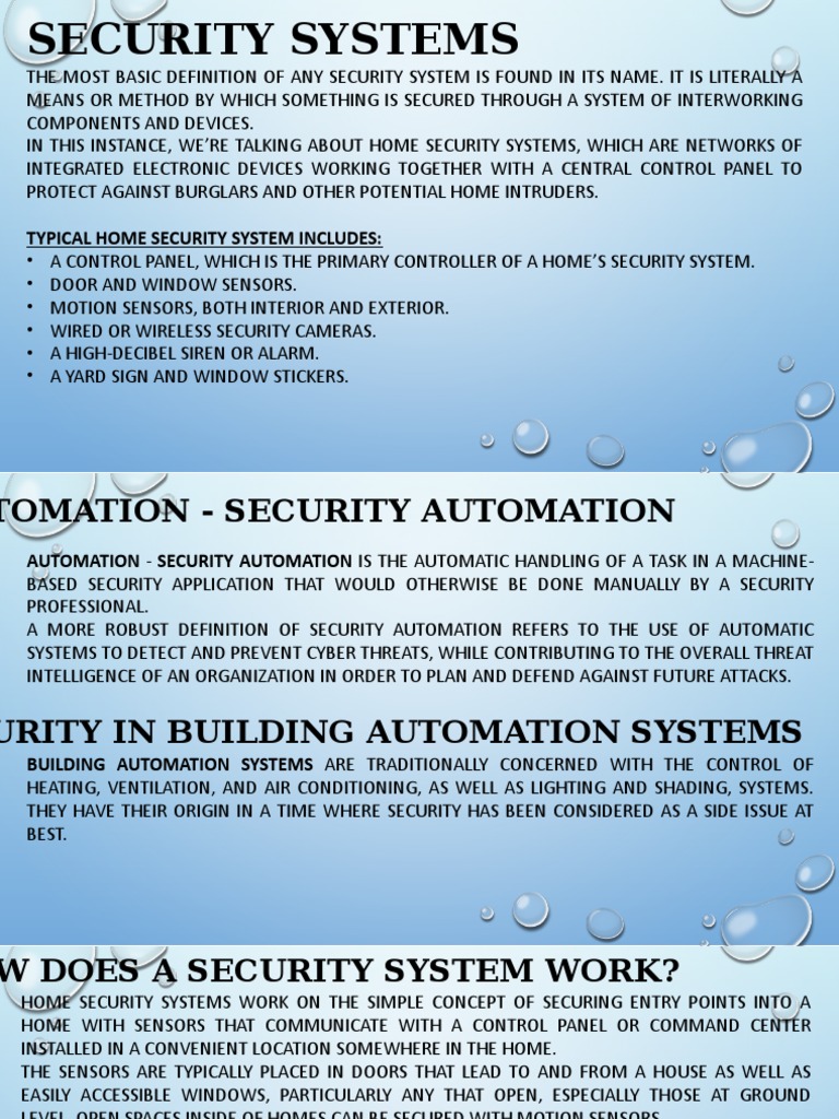 Comprehensive Overview of Home and Building Security Systems ...