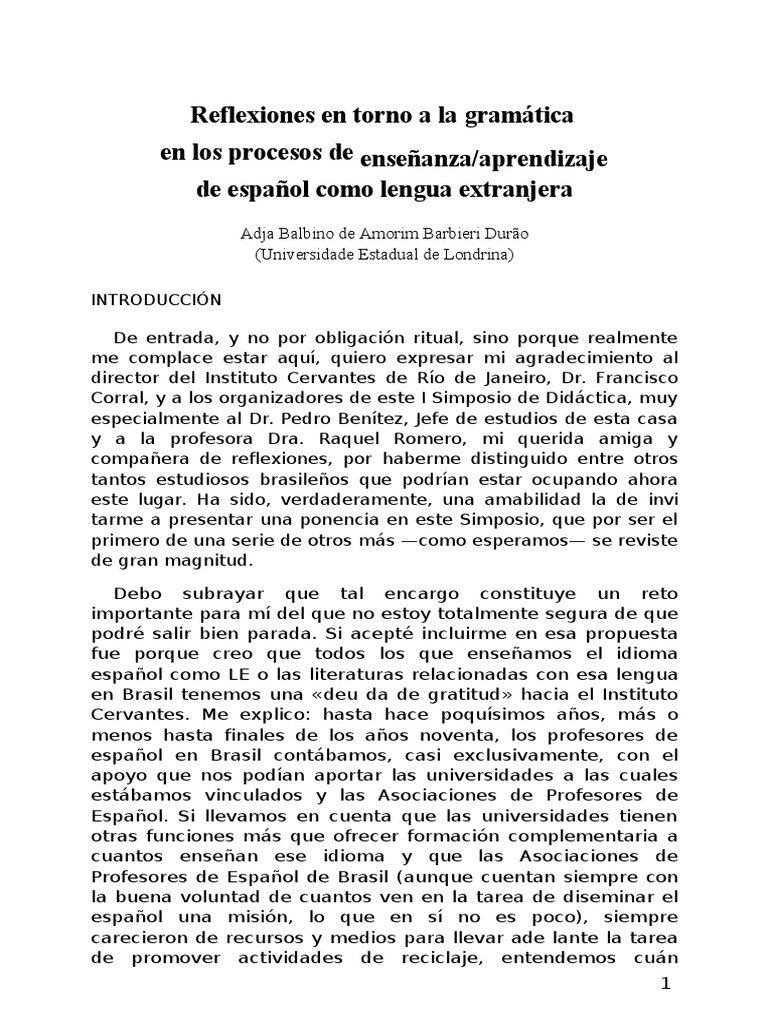 La Enseñanza Comunicativa de La Gramática | PDF | Noam Chomsky ...